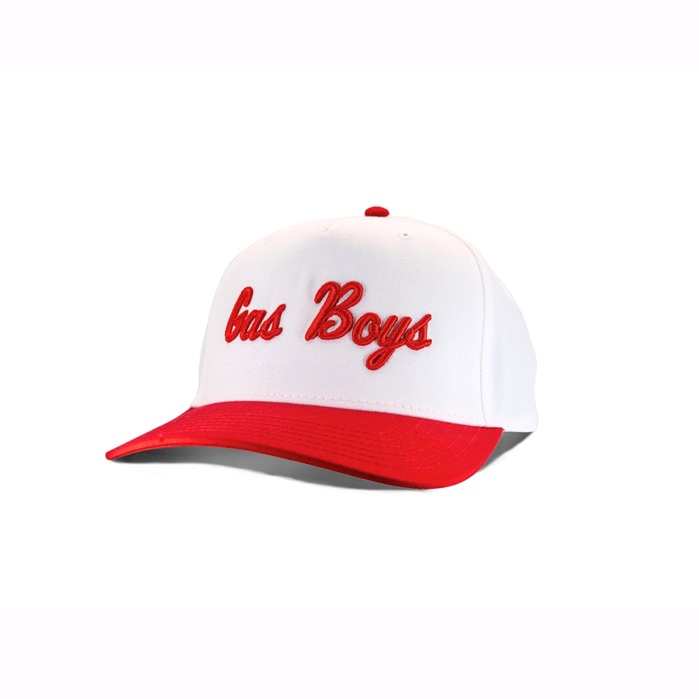 Gas Boys Signature Snapback – (White & Red) – Gasboys Co